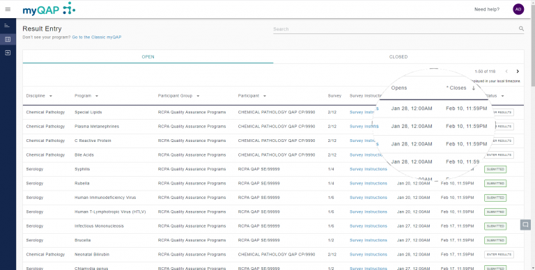 Navigating the Result Entry Screen - myQAP